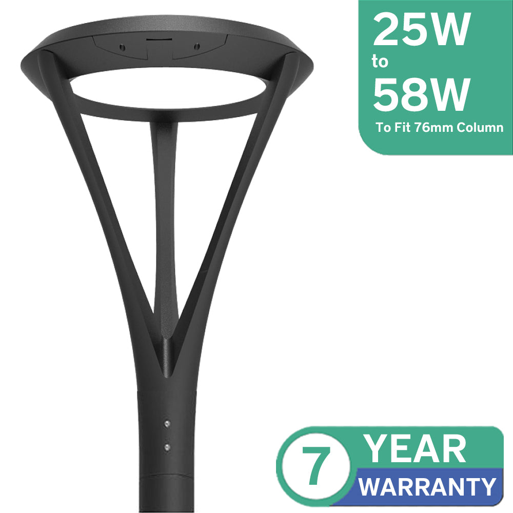 25W to 58W Leon Premium LED Post-Top Street Light IP66 with 7 Year ...