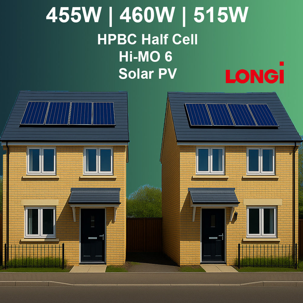 Longi Solar Panels - HPBC Half Cell - 455W to 515W