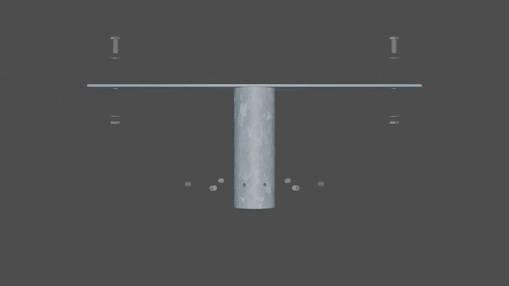 Twin Floodlight Column Bracket - Suitable for 3m to 12m Columns ...