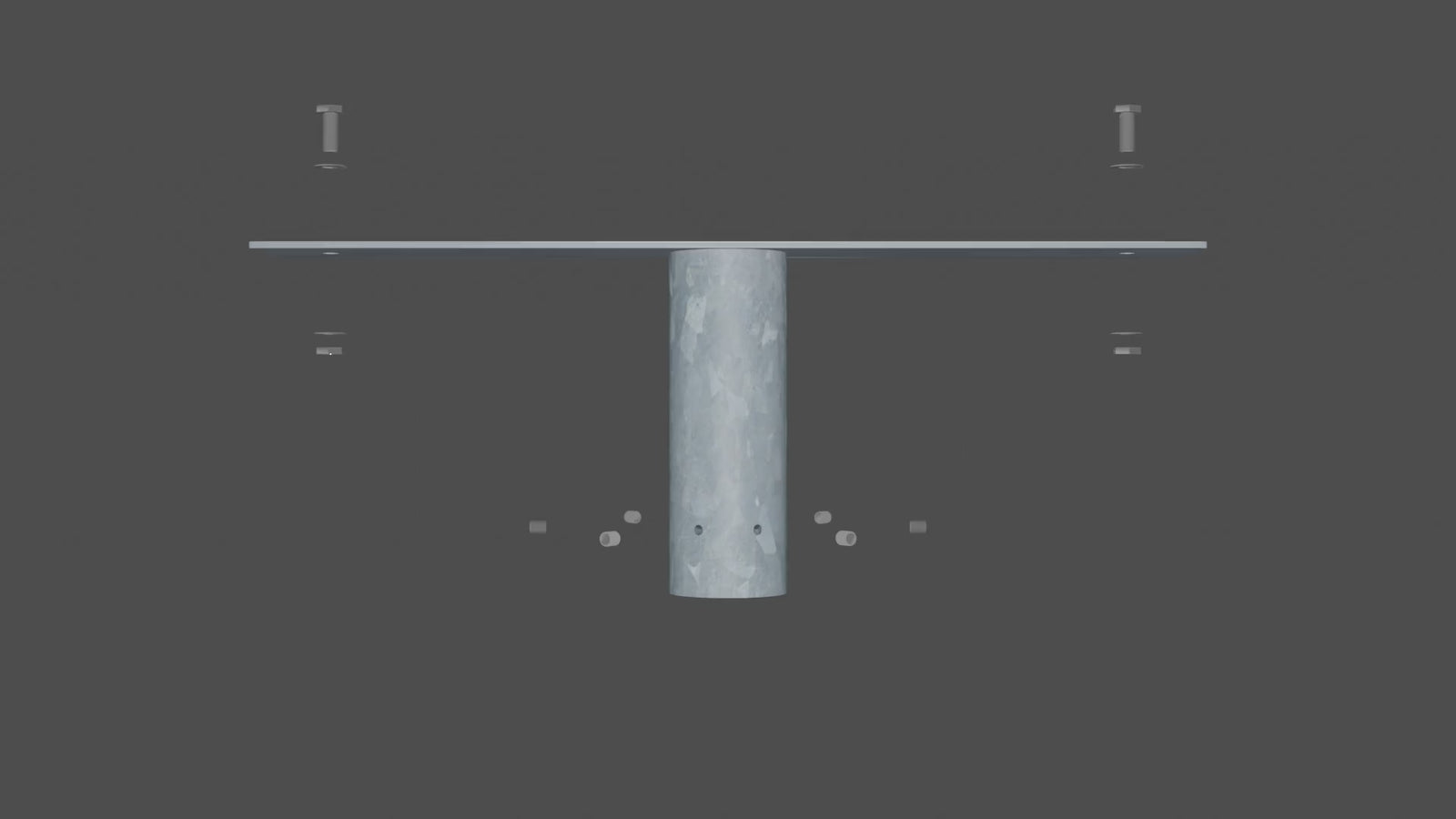 Twin Floodlight Column Bracket - Suitable for 3m to 12m Columns ...
