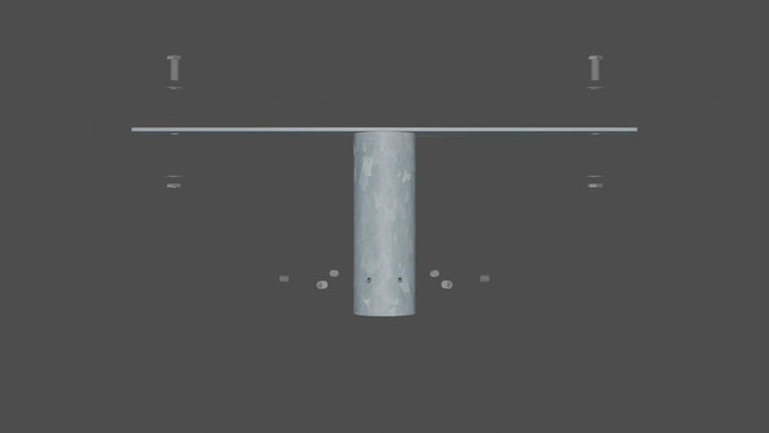 Twin Floodlight Column Bracket - Suitable for 3m to 12m Columns ...