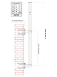 Wall Mounted CCTV Poles - Tubular and Square