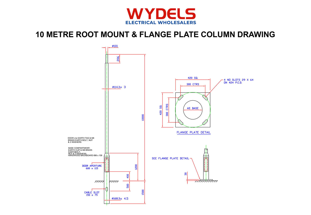 10 Metre Lighting Column Lamp Post 10m | Wydels Electrical Wholesalers