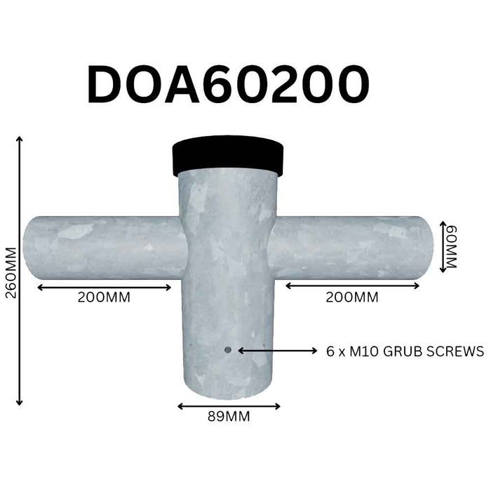 Double Outreach Arm Lantern Bracket - Suitable for 3m to 12m Columns ...